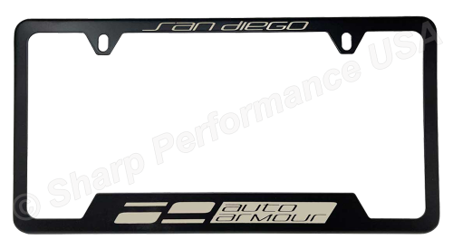 Black License Plate Holder Black Stainless Steel License Plate Frame ...