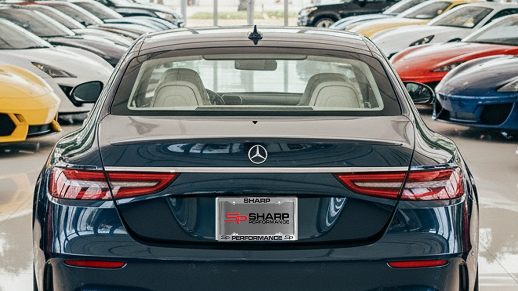 Metal-Dealer-License-Plate-and-Frame | Sharp Performance USA